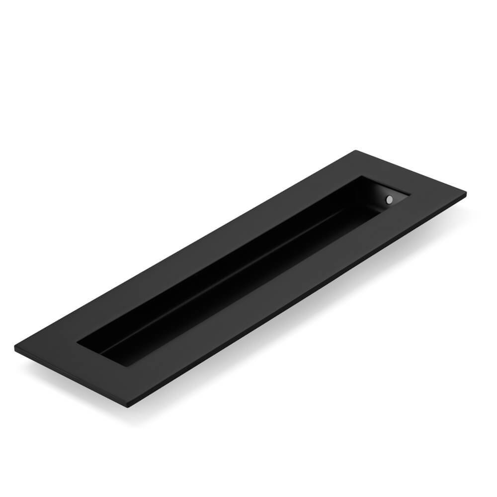 Matte Black FLUSH PULL Rectangle Handle 200mm – Mucheln Door Hardware